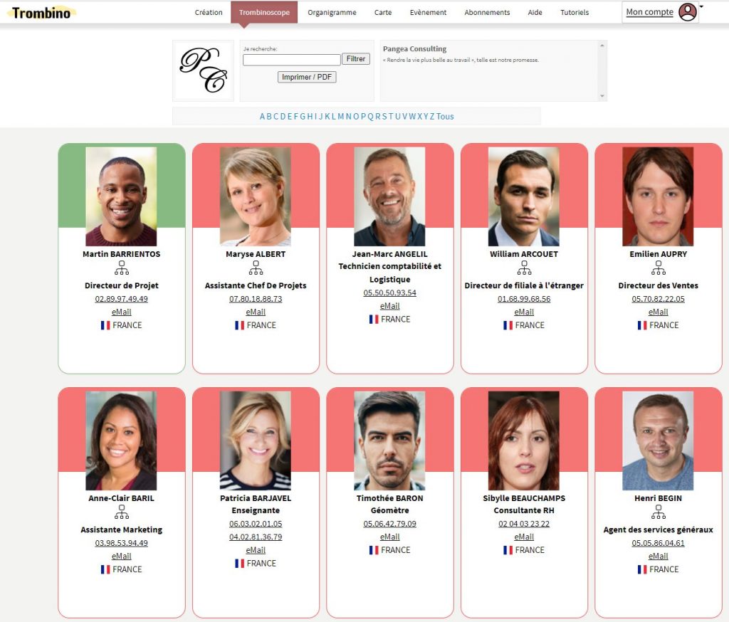 Forcer la position des fiches dans le trombinoscope et l’organigramme | Blog Trombino